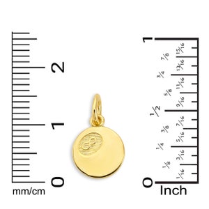 Tiny Solid 10K/14K Gold 8-ball Charm - Billiard Charm Good Luck Jewelry ...