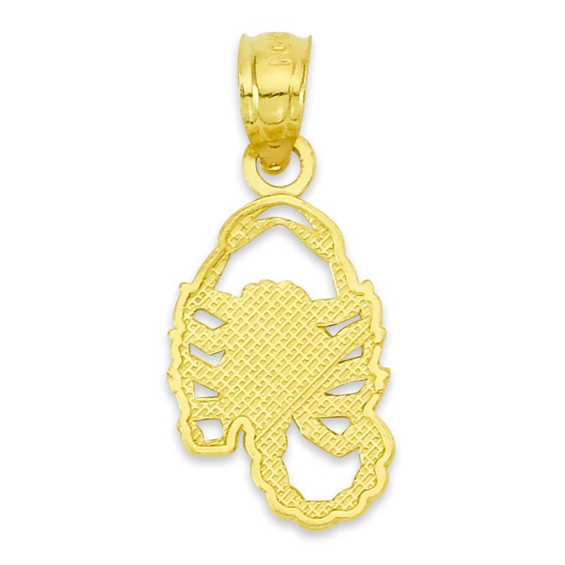Solid 10k/14k Gold Scorpion Pendant: Diamond Cut Zodiac Charm - Etsy