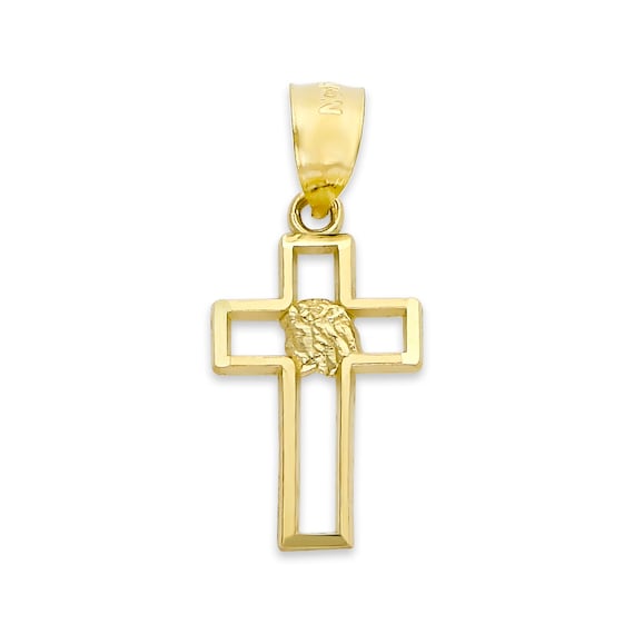 Real Solid Gold Cross Pendant in 10k or 14k Religious Jewelry - Etsy
