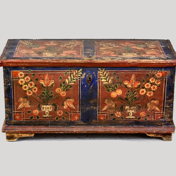Painted Trunk - Etsy