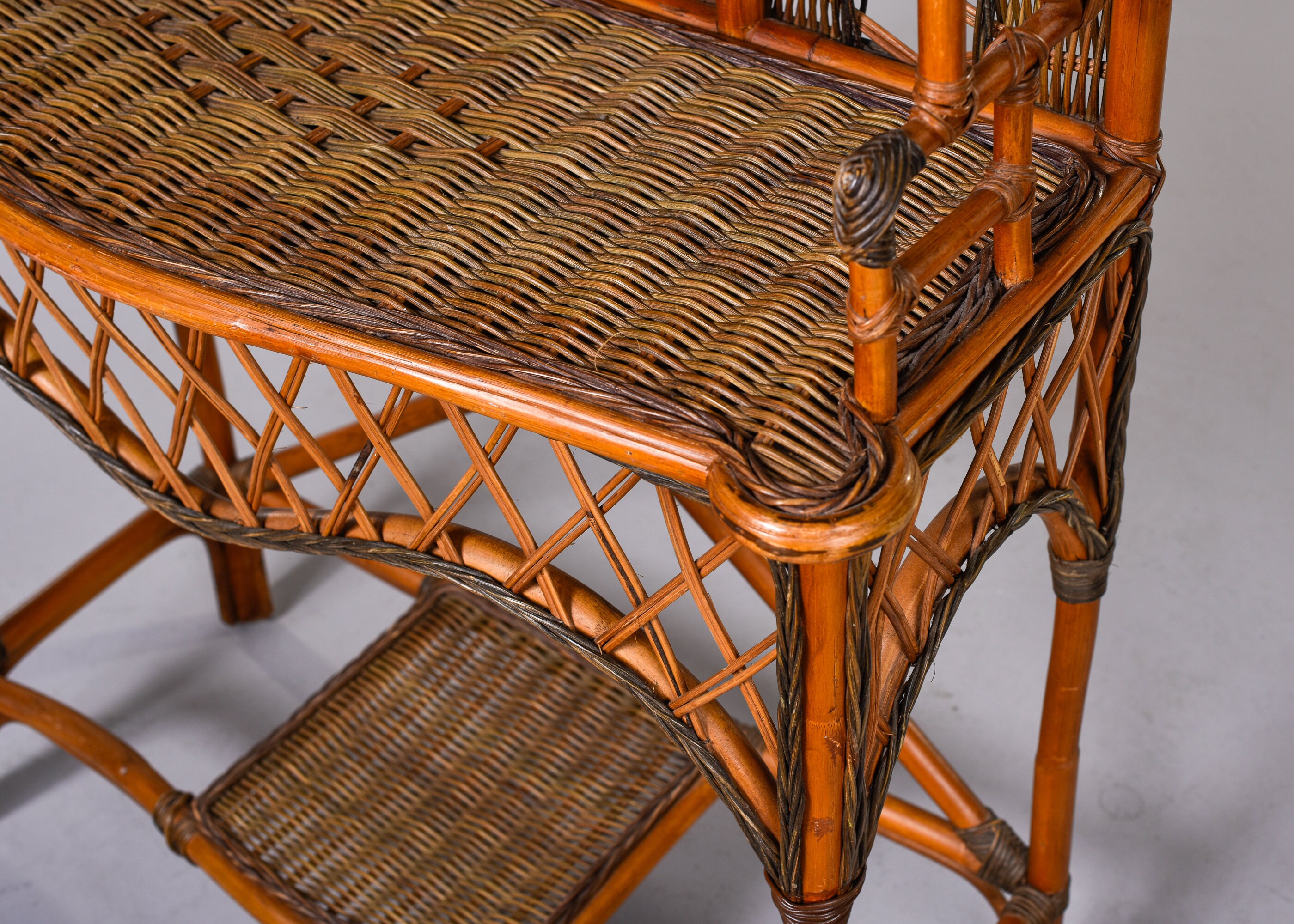 Vintage English Rattan and Wicker Hall Stand 10534 - Etsy
