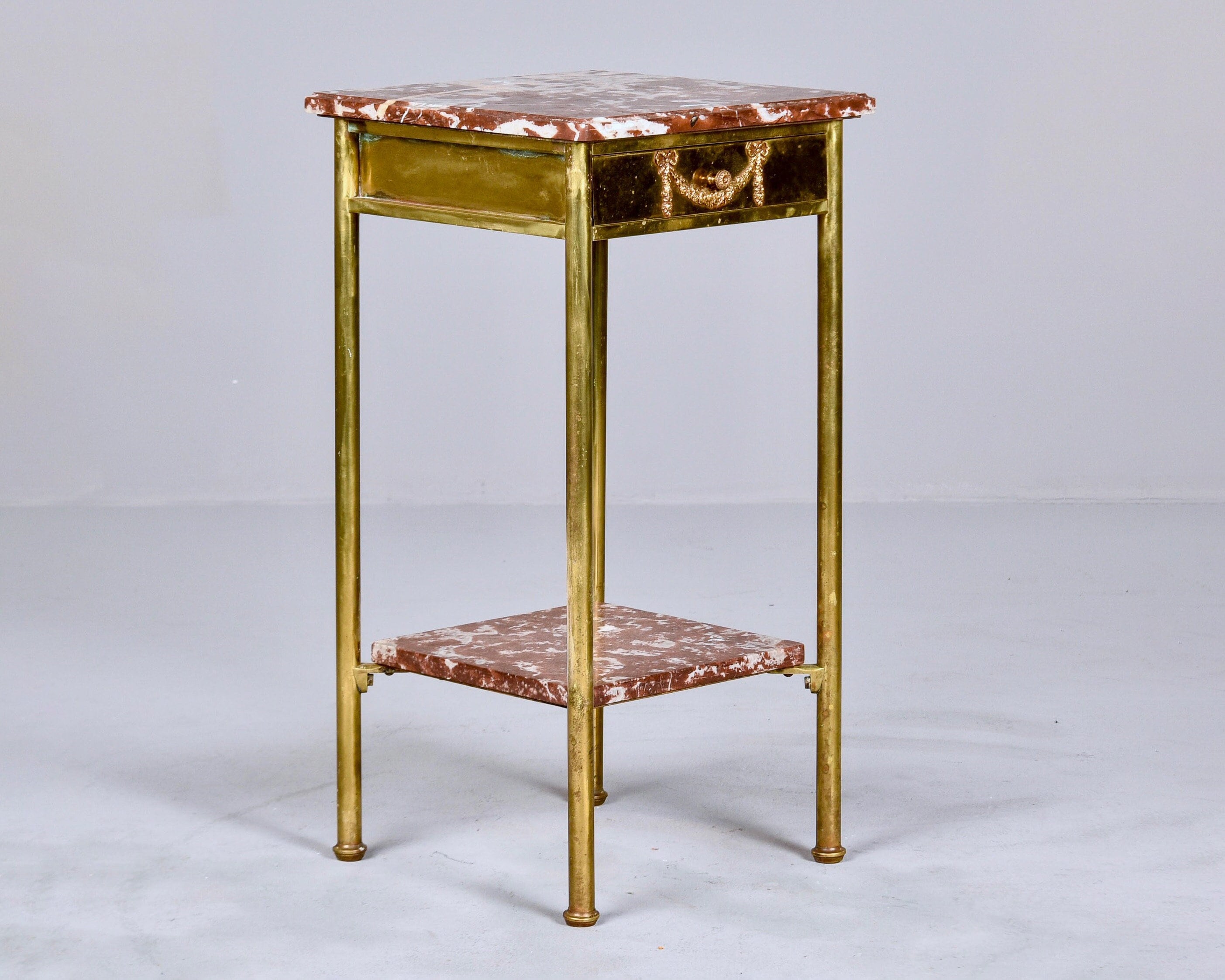 Brass and marble end table store