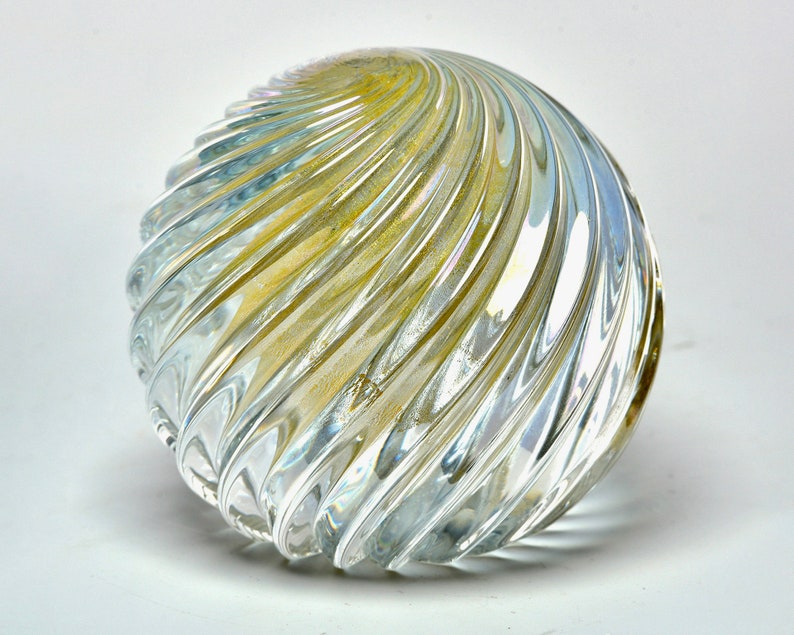Signed Seguso Murano Glass Swirled Paperweight 9141 - Etsy