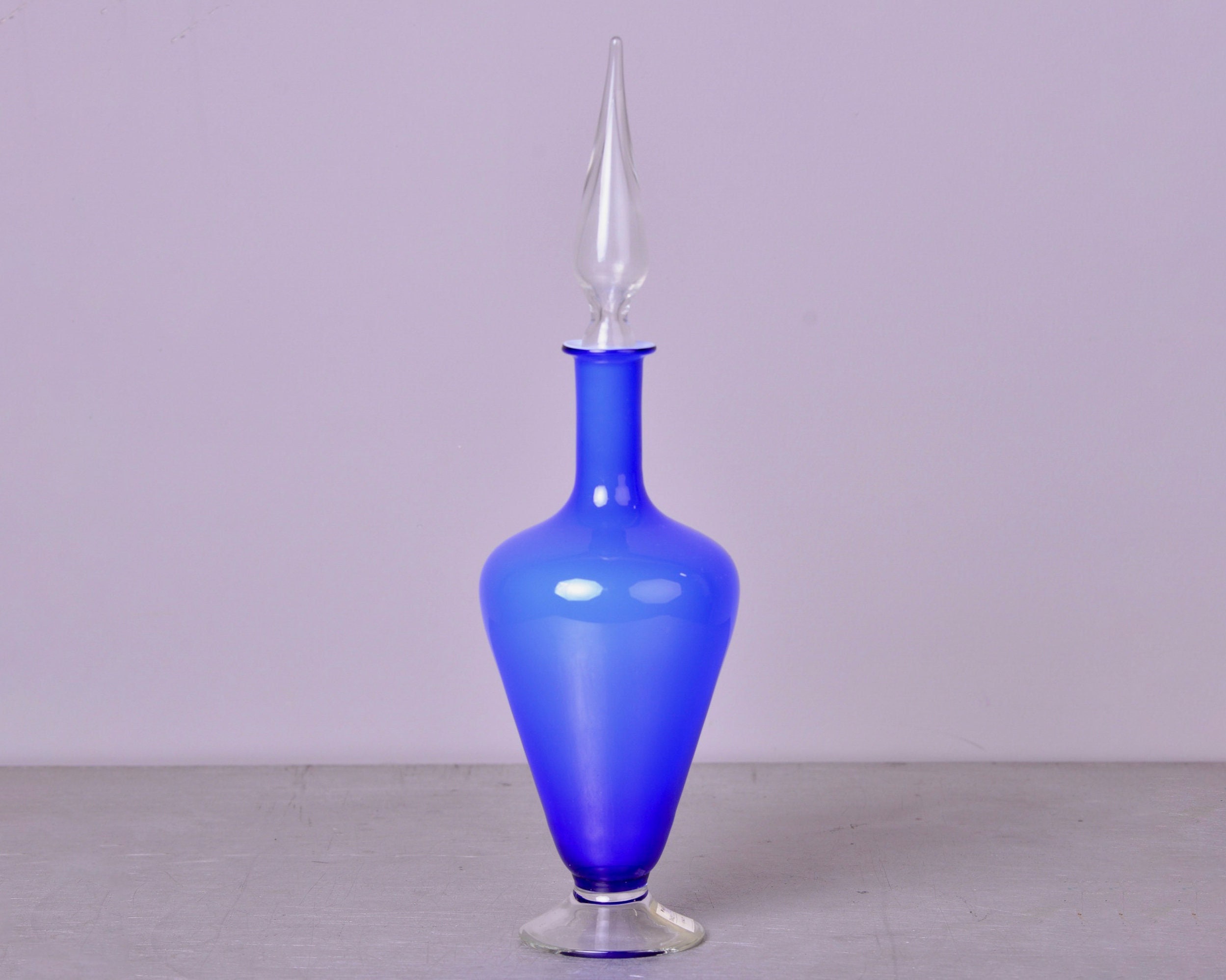 1960s Balboa Blue Murano Glass Bottle With Stopper [10381] - Etsy