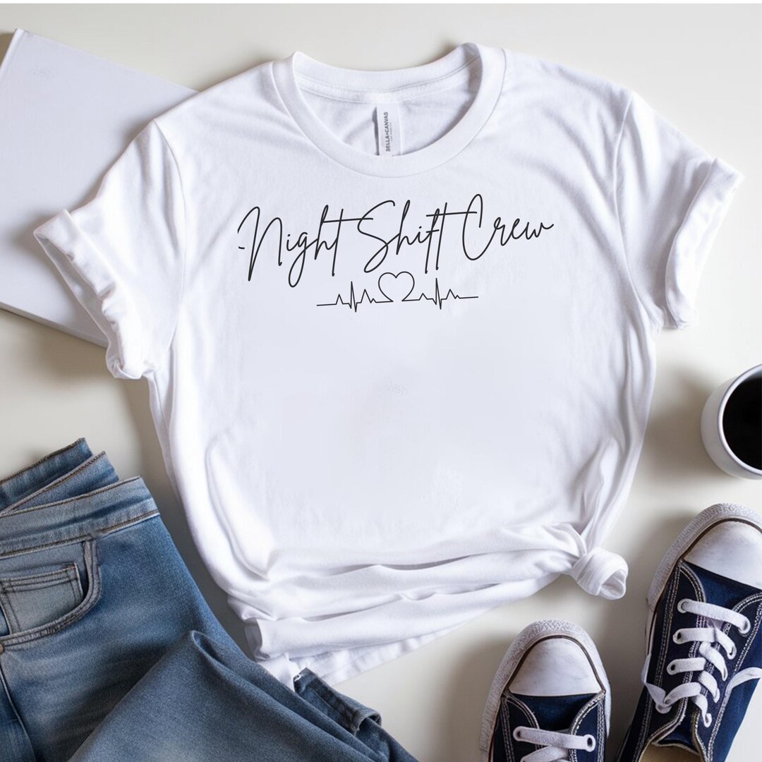 Night Shift Crew Nurse Shirt or Sweatshirt, Custom Hospital Staff Gift ...