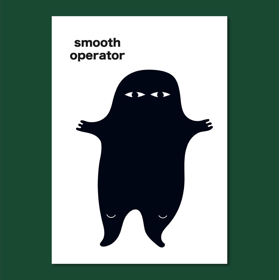 Smooth Operator Monster Wall Art Print, Apartment Art, Kids Wall Art ...