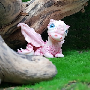 Baby Dragon, Small Female Dragon, Cold Porcelain Figurine, Cute Dragon ...