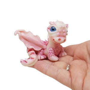 Baby Dragon, Small Female Dragon, Cold Porcelain Figurine, Cute Dragon ...
