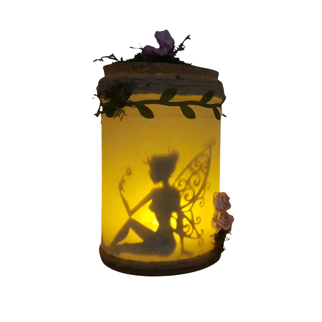Night Light, Fairy Lamp, Fairy Captured in Light Jar, Light Jar ...