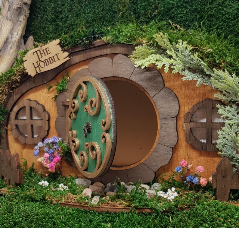 Hobbit House, Hobbit Burrow With Light, Fantasy, Wooden, the Shire ...