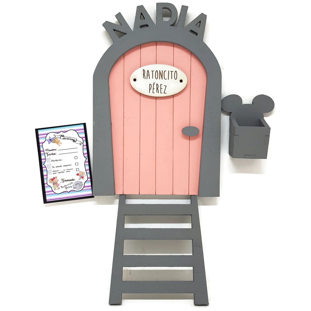 PERSONALIZED Pink Perez Mouse Door With Mailbox to Leave the Tooth ...
