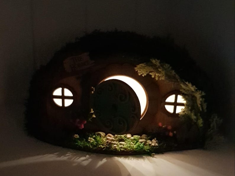 Hobbit House, Hobbit Burrow With Light, Fantasy, Wooden, the Shire ...