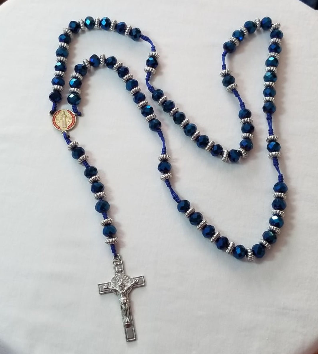 Rosary Blue Prayer Beautiful - Etsy