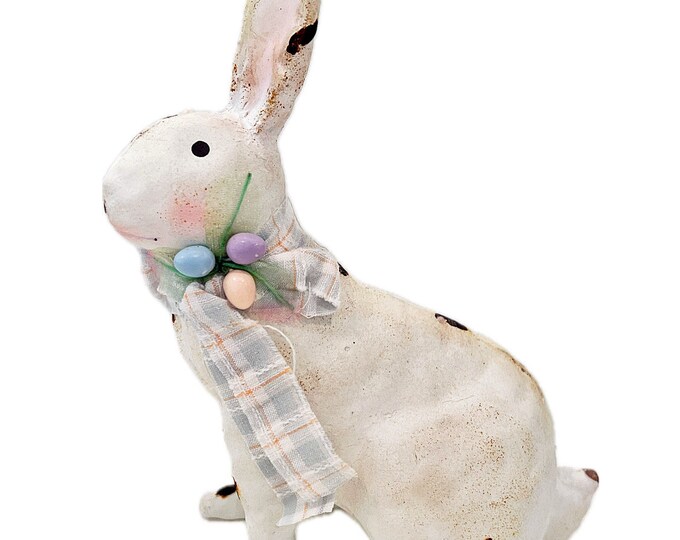 Vintage Distressed Resin Decorative Easter Bunny | Country, Eggs ...