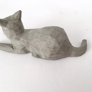 Silicone Mold Cat Mould Concrete Plaster Decor Statue Sculpture French ...