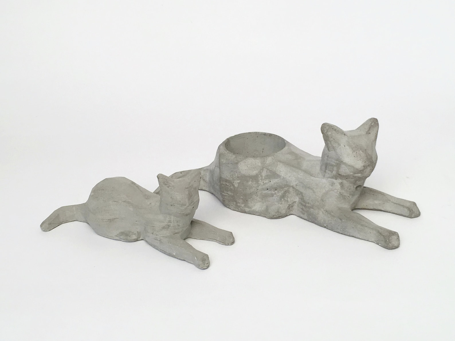 Silicone Mold Cat Mould Concrete Plaster Decor Statue Sculpture French ...