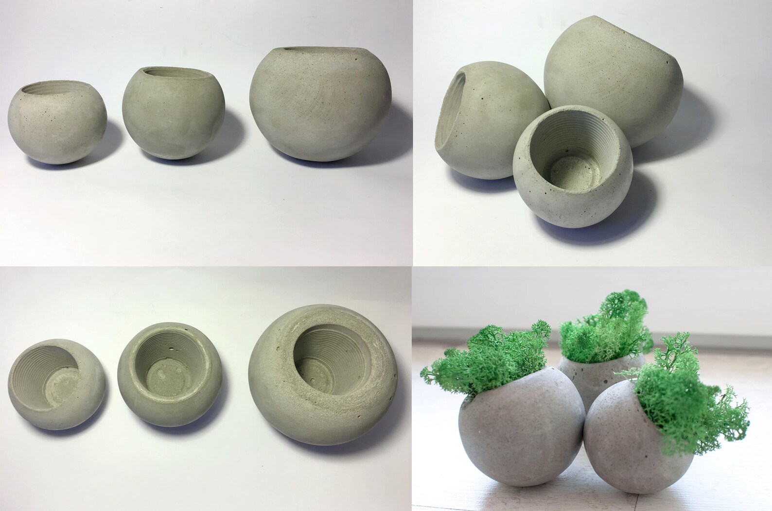 Silicone Mold Sphere Geometric Mould Concrete Plaster Planter - Etsy