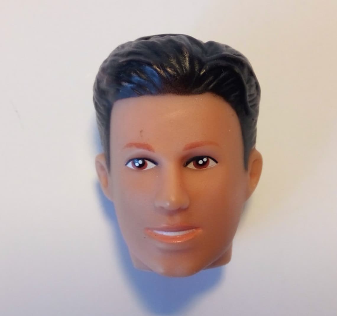 Face Head 2D, 3D Silicone Mold Man Ken Doll Mould Fondant Chocolate ...