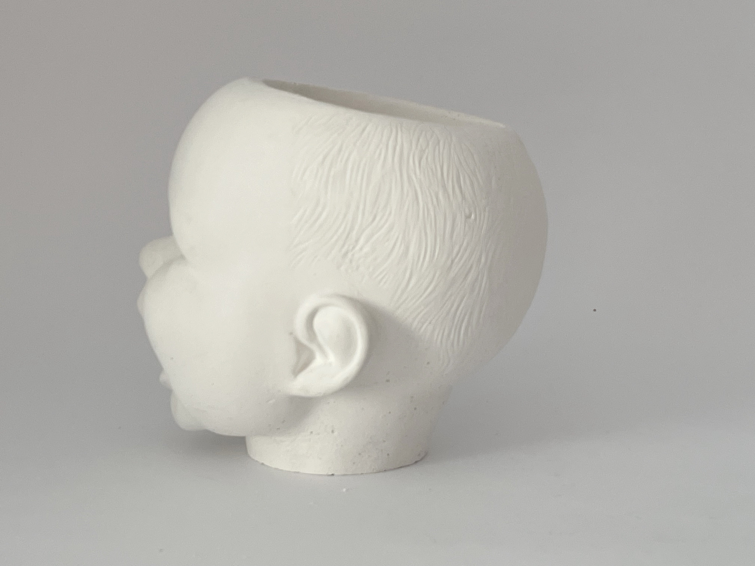 Silicone Mold Doll Head Medium Planter Mould Concrete Plaster | Etsy