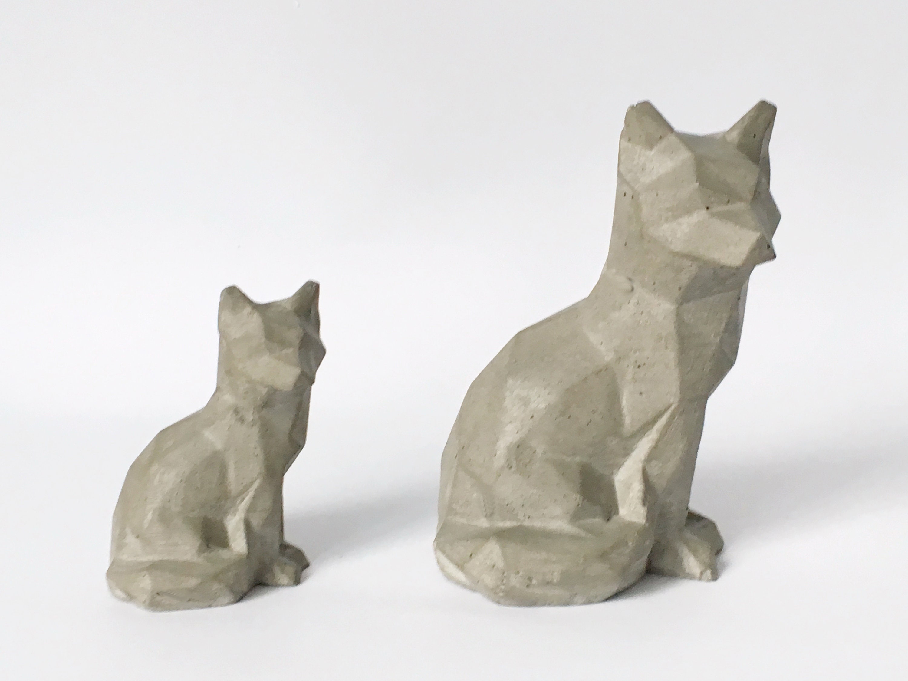 Silicone Mold Fox Mould Concrete Plaster Decor Statue - Etsy