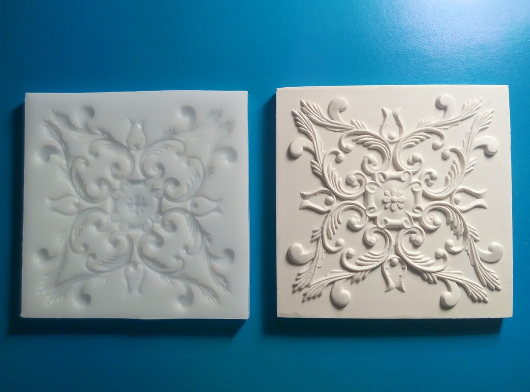 Silicone Mold Pattern Lace Square Design Mould Fondant Chocolate Cake ...