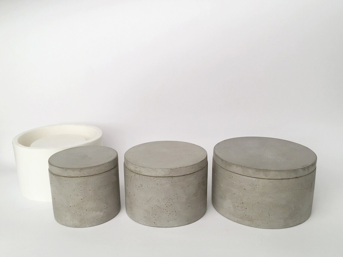 Silicone Mold Cylinder With Lid Wide "w6" Tray Storage Box Jewelry ...