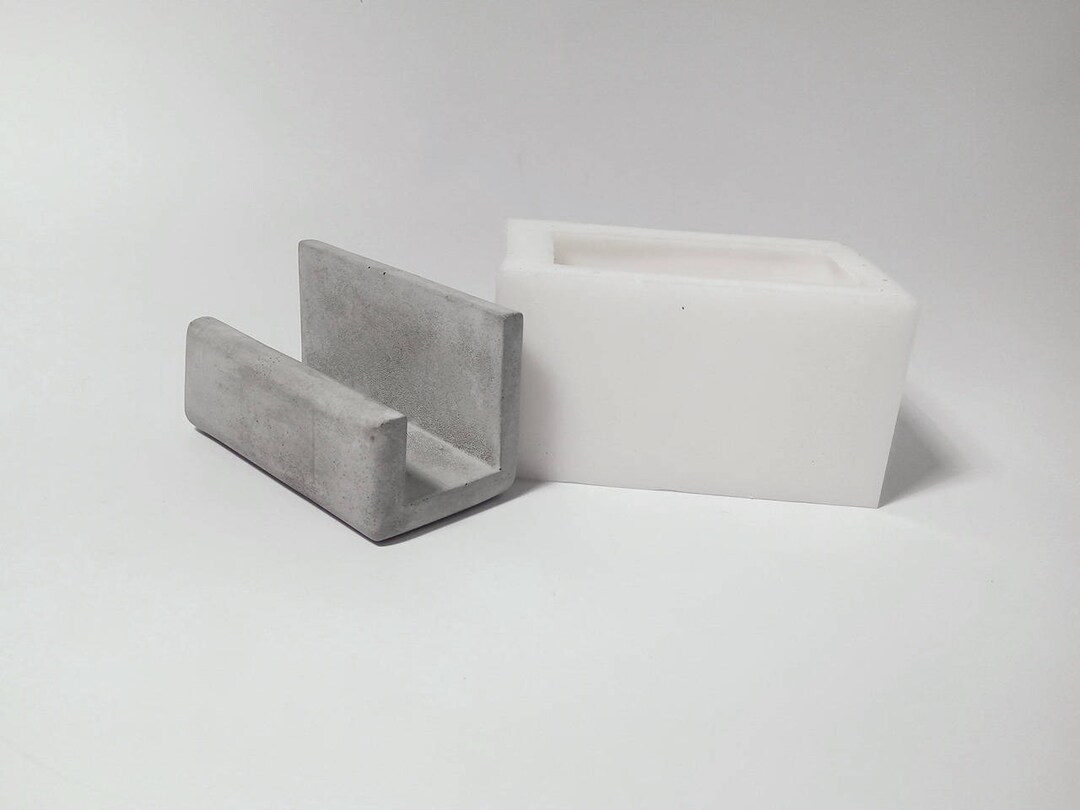 Silicone Mold Card Holder Business Geometric Mould Concrete Plaster ...