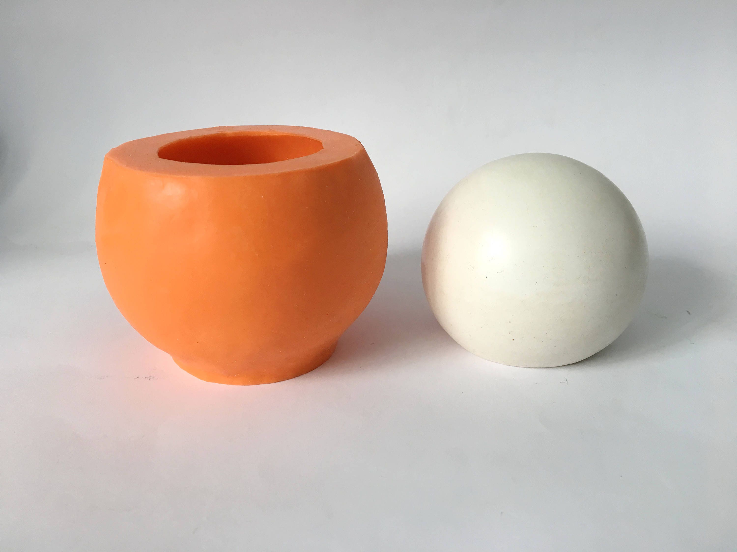 Silicone Mold Sphere Geometric Mould Concrete Plaster Planter - Etsy