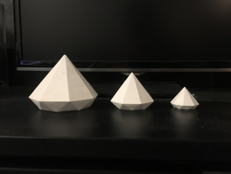 Silicone Mold Pyramid Diamond Wide Geometric mould concrete | Etsy