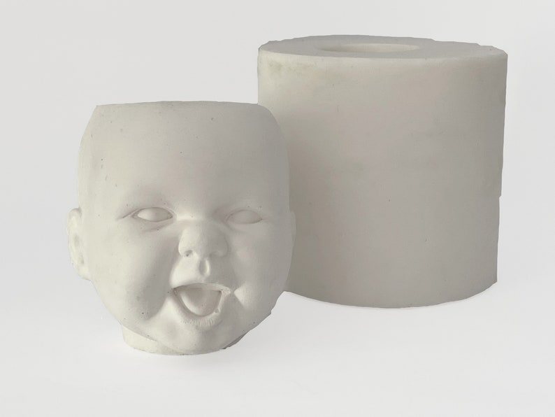 Silicone Mold Doll Head Medium Planter Mould Concrete Plaster | Etsy