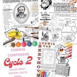 Cycle 2 CLASSICAL CONVERSATIONS Famous Composers Orchestra Coloring ...