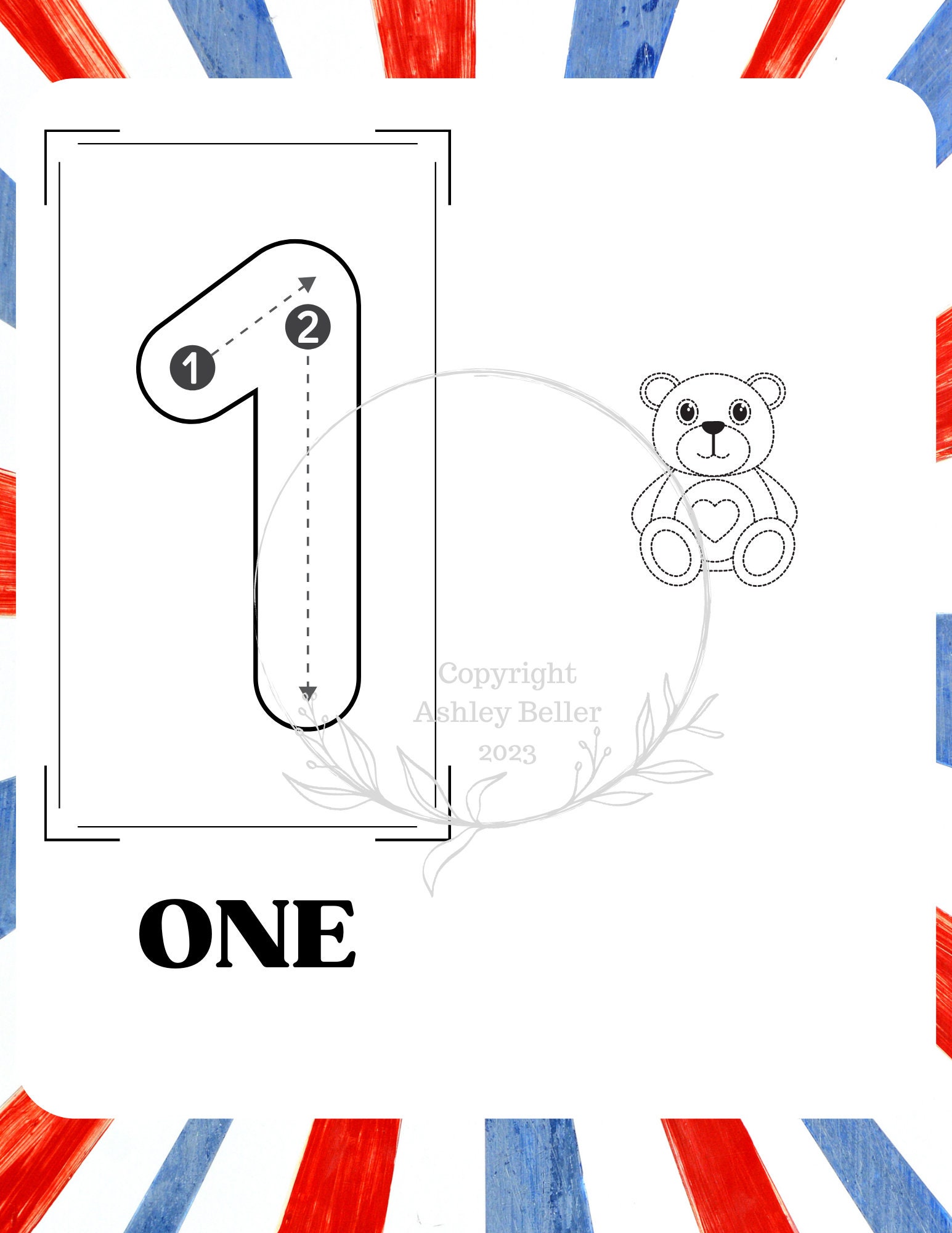 Pre K Kindergarten Counting Bear Placemat Booklet PDF Print at Home Fun ...