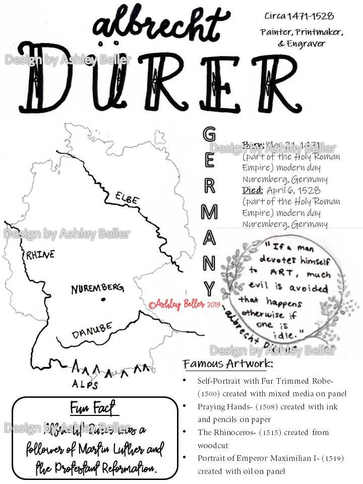 Great Artists of the Renaissance Period Cycle 1 Classical Conversations ...