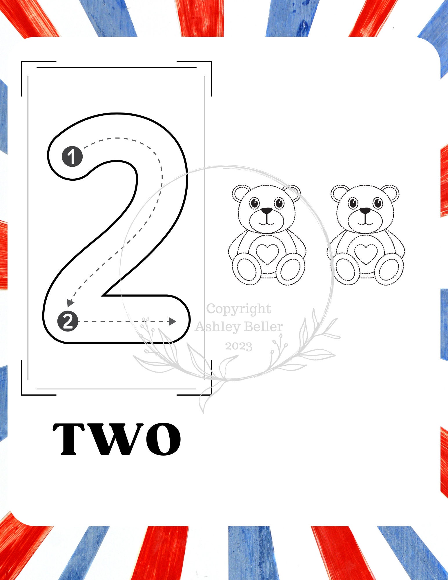 Pre K Kindergarten Counting Bear Placemat Booklet PDF Print at Home Fun ...