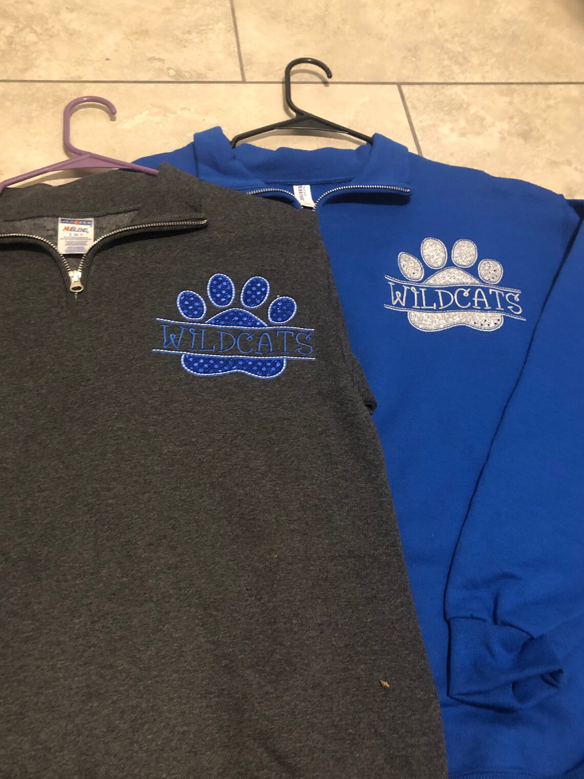 Split Paw Wildcats 1/4 Zip Sparkly Pullover Kentucky Fall | Etsy