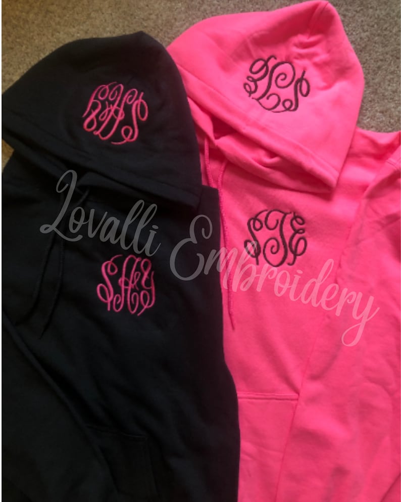 Monogram Sweatshirt, Monogrammed Pullover, Hoodie for Women, Initial ...