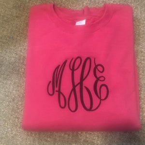 Large Monogram Crewneck, Jumbo Monogram Sweatshirt, Fall Clothing ...