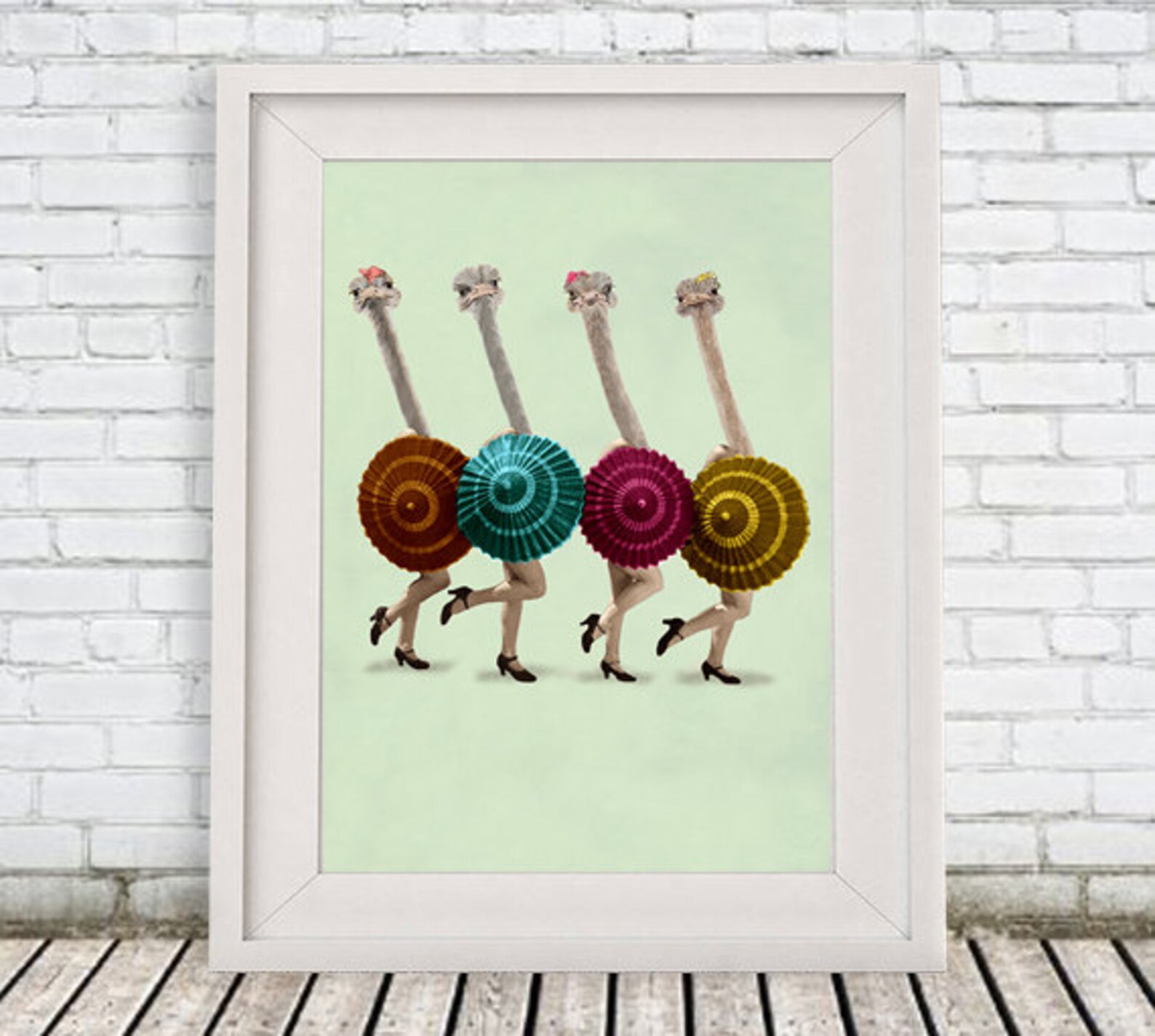 Ostrich Poster, Ostrich Print, Funny Ostrich, Ostriches Dancing ...