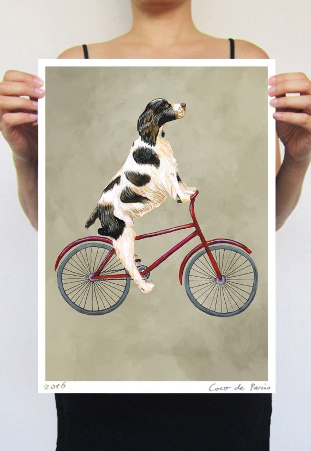 English Springer Painting, Print From Original Painting by Coco De ...