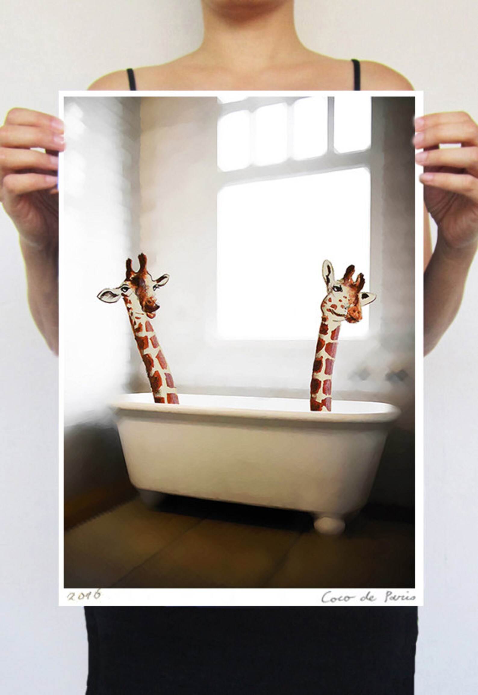 Giraffe Poster Giraffe Print From My Original Painting - Etsy