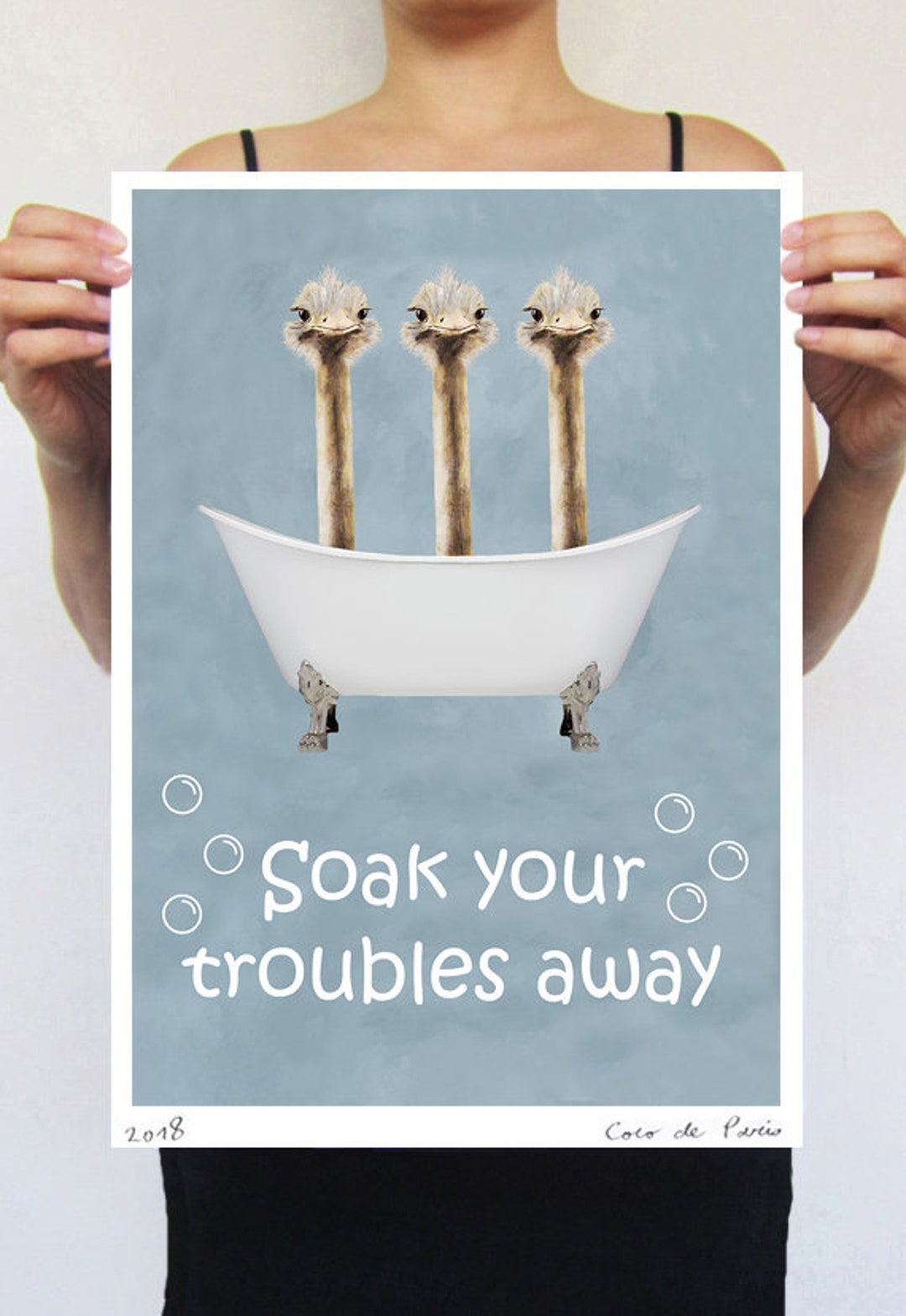 Motivational Quote Ostrich Poster Ostrich Print From My - Etsy Canada