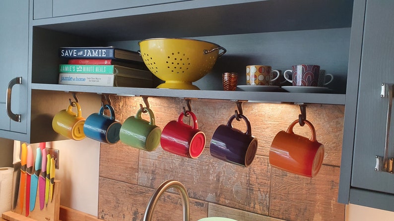 Set of 7 Coffee Cup Mug Hook Hanger Shelf Bracket Cast Iron - Etsy