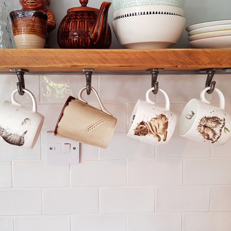 Coffee Shelf With Hooks - Etsy
