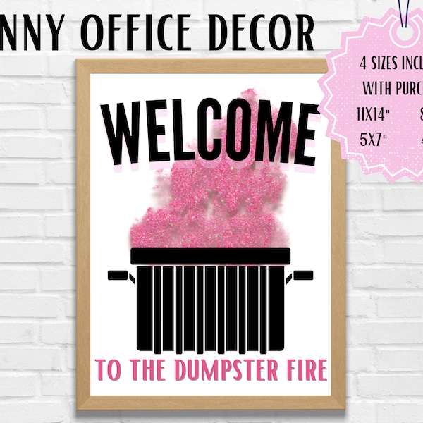 Dumpster Fire Poster - Etsy