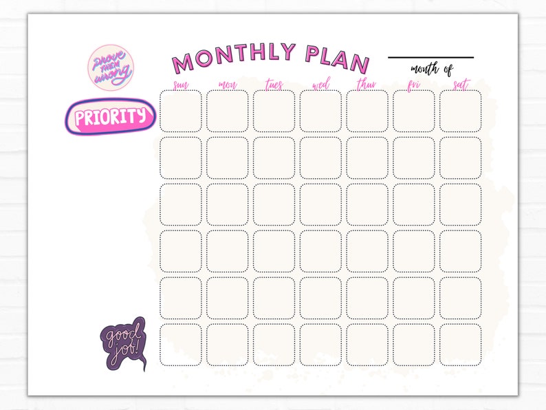 Monthly Weekly Daily Yearly Planner Bundle, To-do List, Printable ...