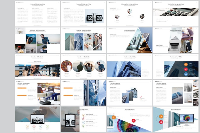 Clear & Clean Powerpoint Template - Etsy