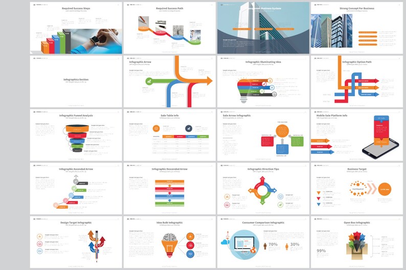 Clear & Clean Powerpoint Template - Etsy