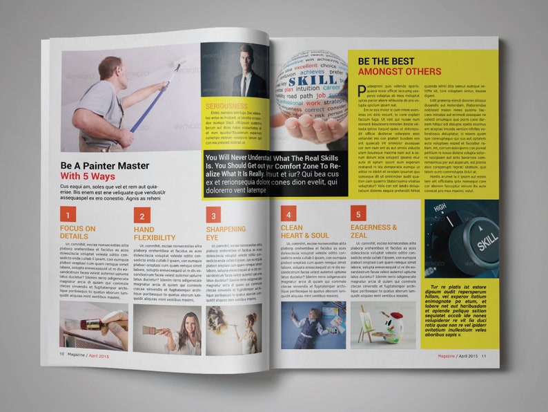 50 Pgs Magazine Template V2 - Etsy