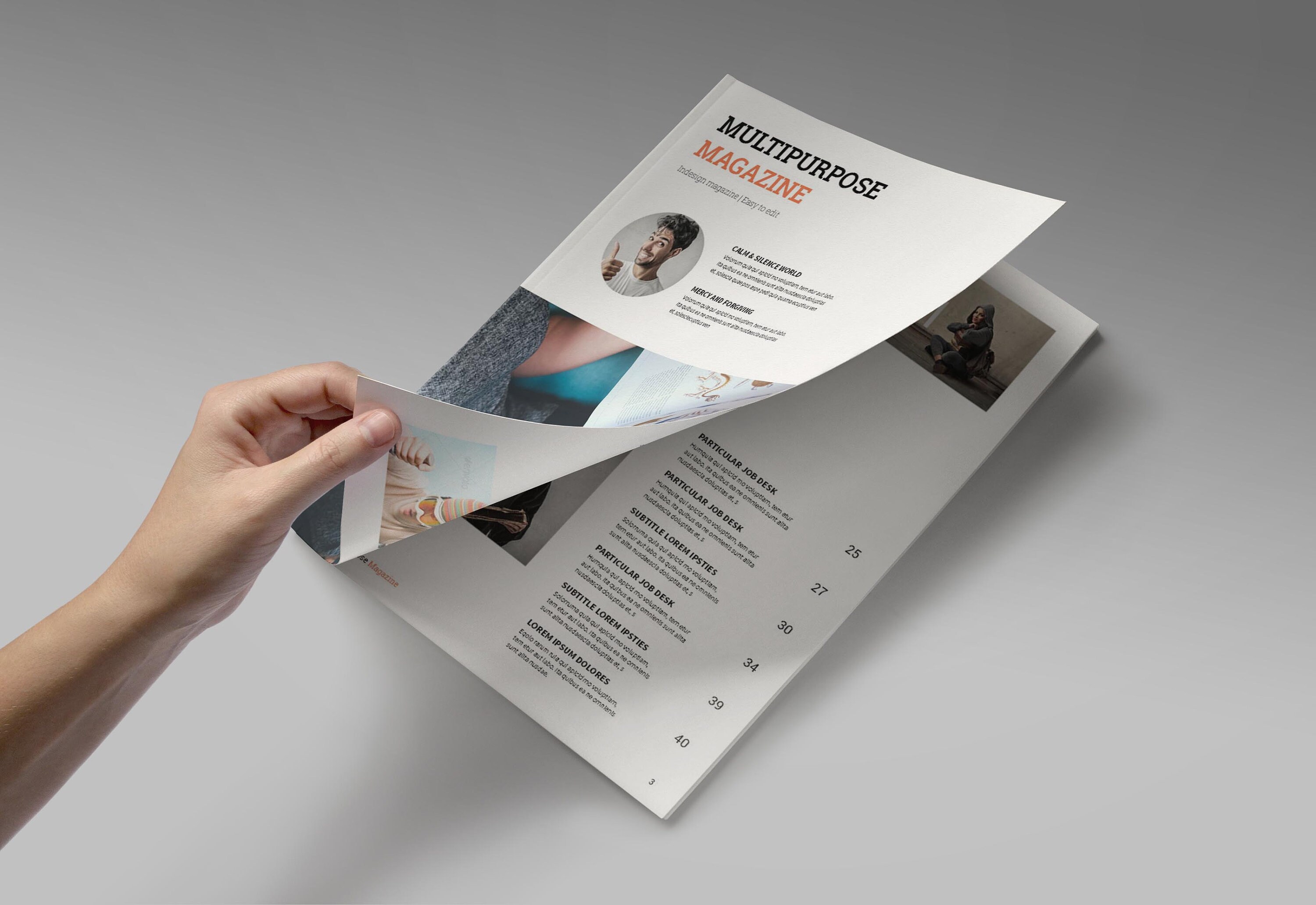 Clean Magazine Template - Etsy