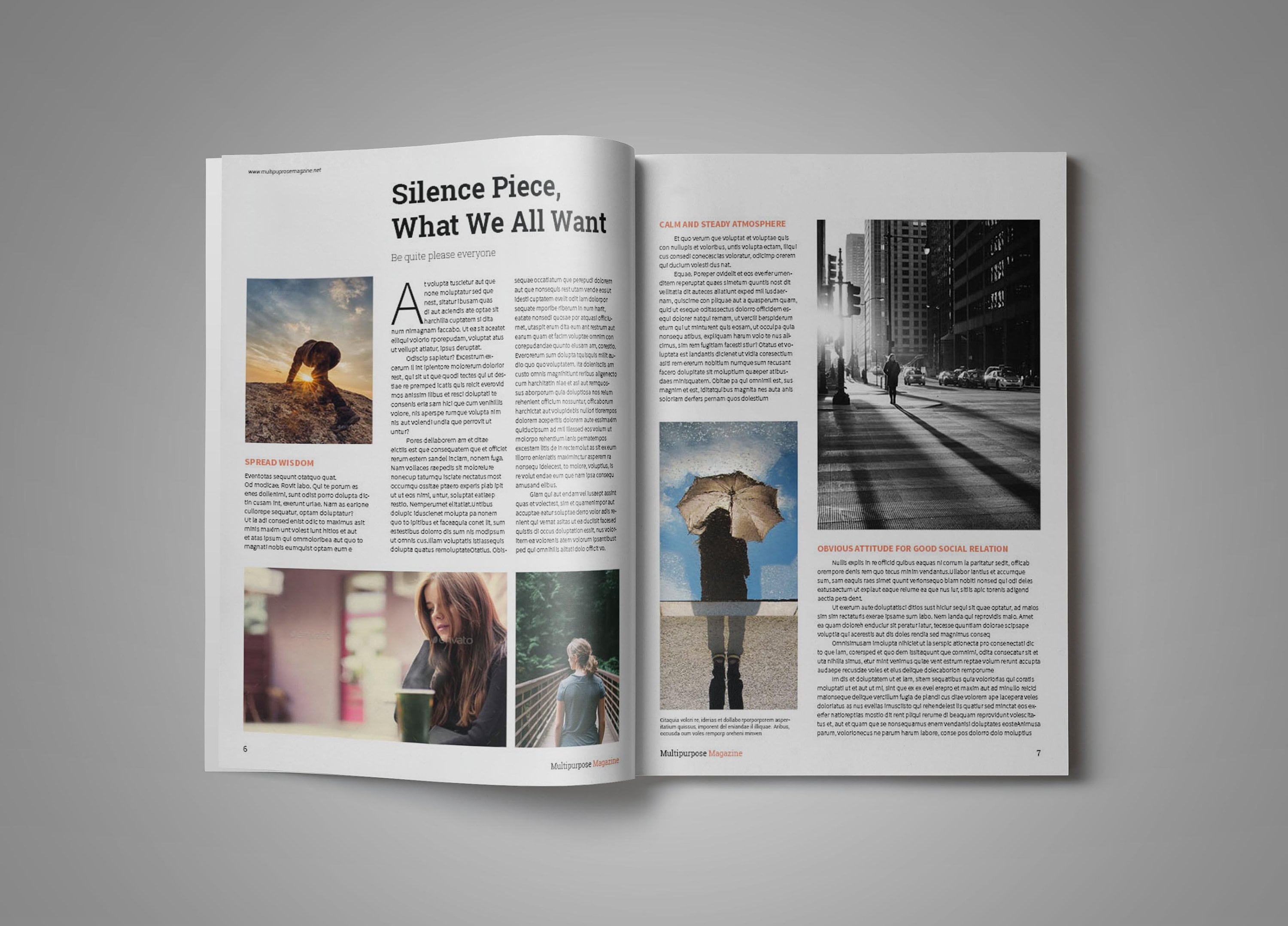 Clean Magazine Template - Etsy